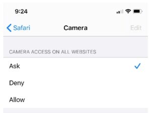 Enable blocked camera and microphone access across devices