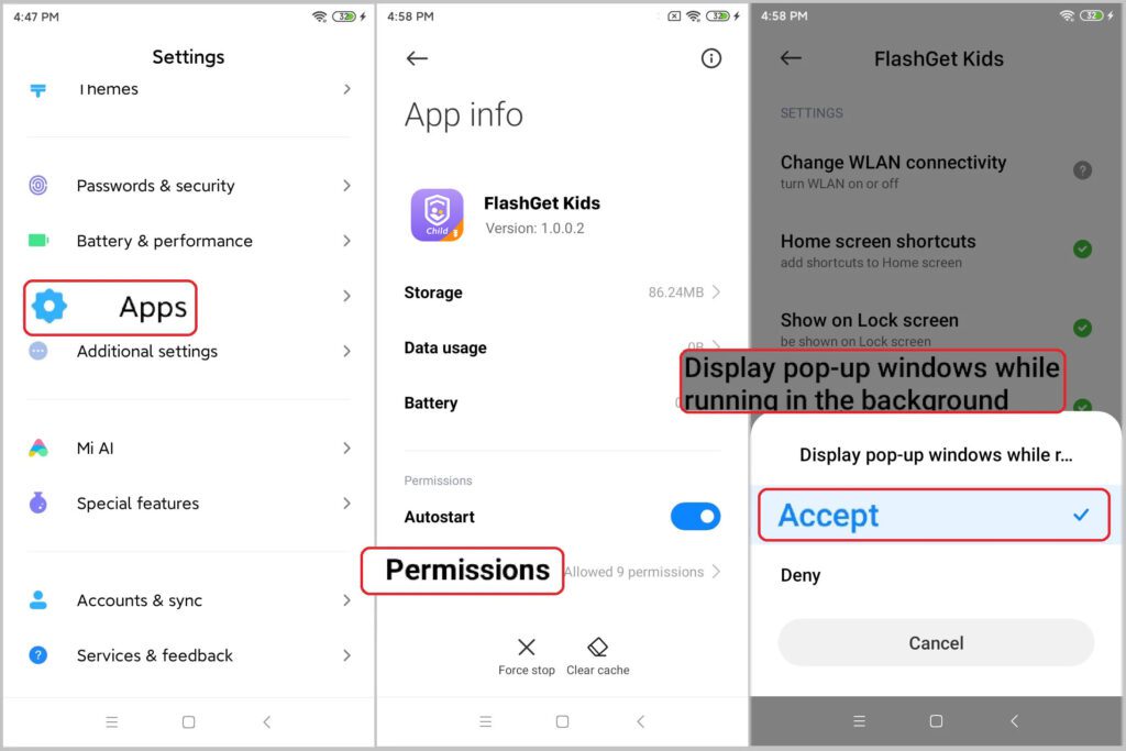 Why can’t my child’s phone return to the home page?