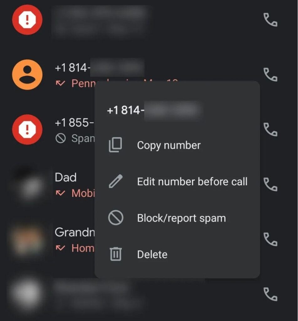 How to block restricted calls?