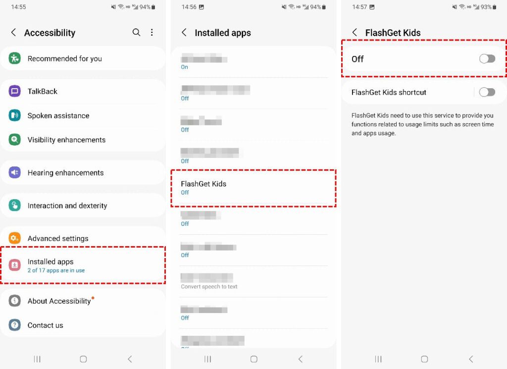 How to turn on FlashGet Kids Accessibility Permission on your kid’s device?