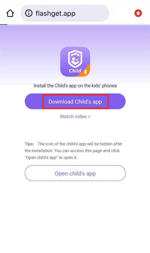 How to download FlashGet Kids on your kid's device?