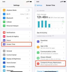 How to turn on/off iPhone Safe Search?