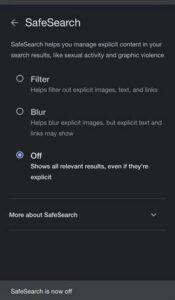Easy ways to turn off SafeSearch on Android