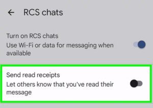 How to turn on or off read receipts on Android