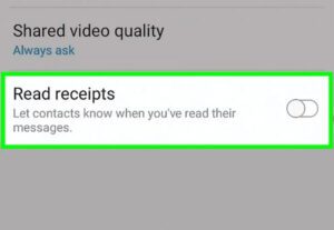 How to turn on or off read receipts on Android