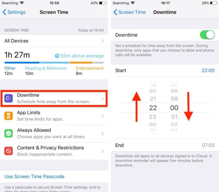 How to set iPhone screen time limit for kids