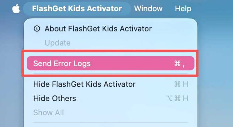 How to get the logs in FlashGet Kids Activator